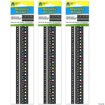 Teacher Created Resources Chalkboard Brights Magnetic Borders, 24 Feet ...