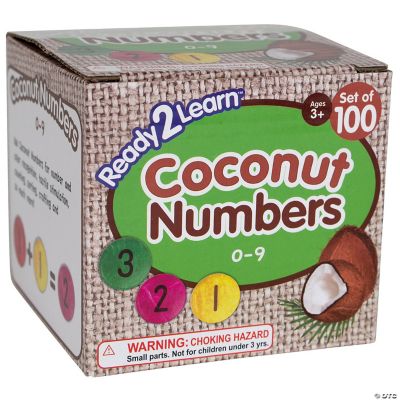 READY 2 LEARN Coconut Numbers - Small - 0-9 - Set of 100 | Oriental Trading