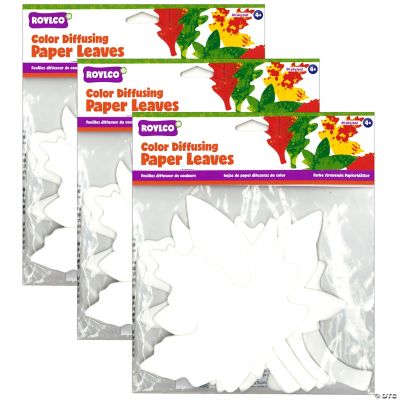 Roylco Color Diffusing Paper Leaves, 80 Per Pack, 3 Packs | Oriental ...
