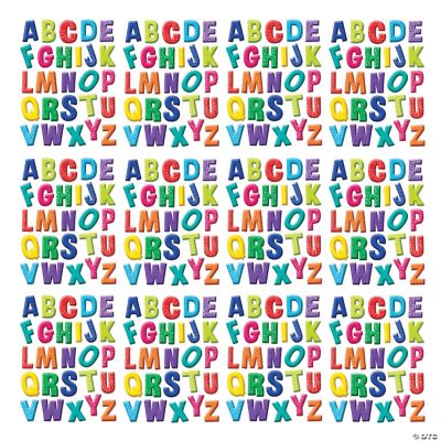 Eureka Color My World Alphabet Window Clings, 12 Sheets