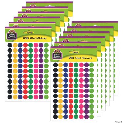 Teacher Created Resources Colorful Circles Mini Stickers, 3/8" Diameter ...