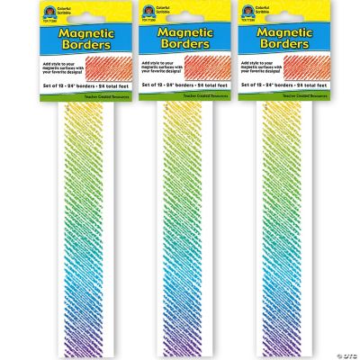 Teacher Created Resources Colorful Scribble Magnetic Border, 24 Feet ...