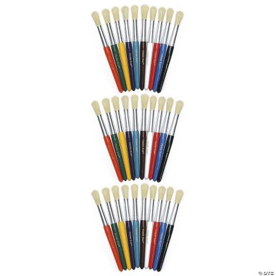 Creativity Street Beginner Paint Brushes, Round Stubby Brushes, 10 ...