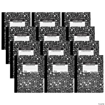 C-Line Composition Notebook, 100 Page, College Ruled, Black Marble ...