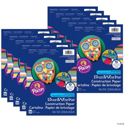 Prang Construction Paper, 10 Assorted Colors, 9" x 12", 50 Sheets Per ...