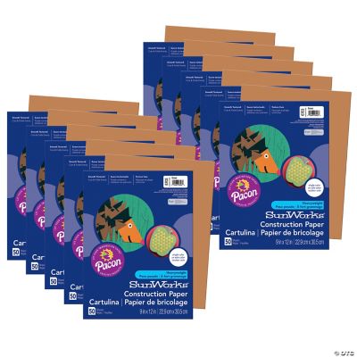 Prang Construction Paper, Brown, 9" x 12", 50 Sheets Per Pack, 10 Packs ...