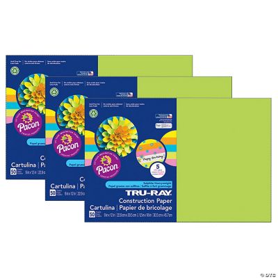 Tru-Ray Construction Paper, 5 Assorted Hot Colors, 12" x 18", 50 Sheets ...