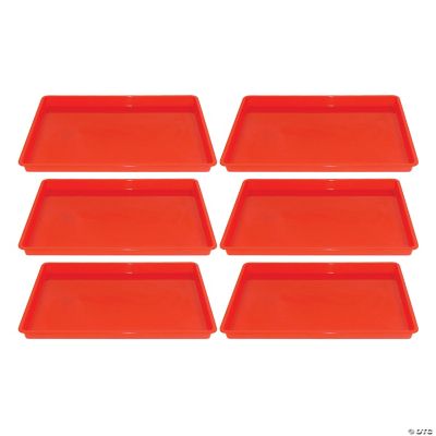 Romanoff Creativitray Finger Paint Tray, Red, Pack of 6