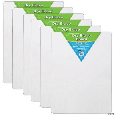 Flipside Products Dry Erase Board, 9.5" x 12", Pack of 6 | Oriental Trading