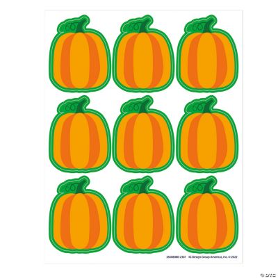 Eureka Fall Pumpkin Giant Stickers, 36 Per Pack, 12 Packs | Oriental ...