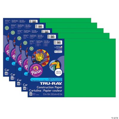 Tru-Ray Construction Paper, Festive Green, 12" x 18", 50 Sheets Per ...