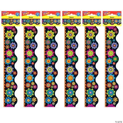 TREND Gears Bulletin Board Borders Terrific Trimmers, 39 Feet Per Pack ...