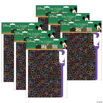 Eureka Geo Mickey File Folders, 4 Per Pack, 6 Packs