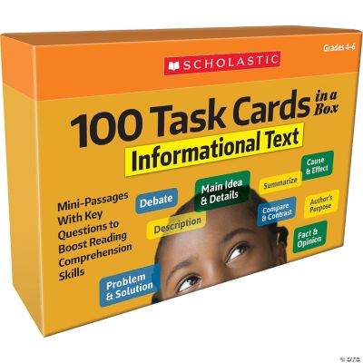 Scholastic Teaching Solutions 100 Task Cards in a Box: Informational ...