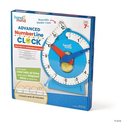 Hand2Mind Magnetic Demonstration Advanced NumberLine Clock | Oriental ...