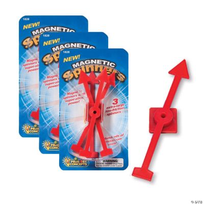 Primary Concepts Magnetic Spinners, 3 Per Set, 3 Sets | Oriental Trading