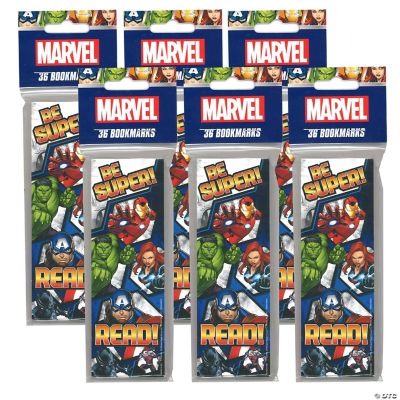 Eureka Marvel Bookmarks, 36 Per Pack, 6 Packs