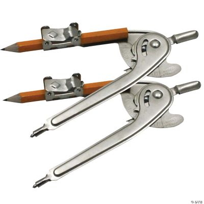 Charles Leonard Ball Bearing Compass with Golf Pencil, Safety Point, 12 ...