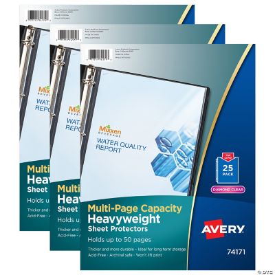 Avery Clear Heavyweight Multi-Page Capacity Sheet Protectors, Holds 8-1 ...