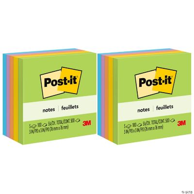 Post-it Notes, 3 in x 3 in, Floral Fantasy Collection, 100 Sheets/Pad ...