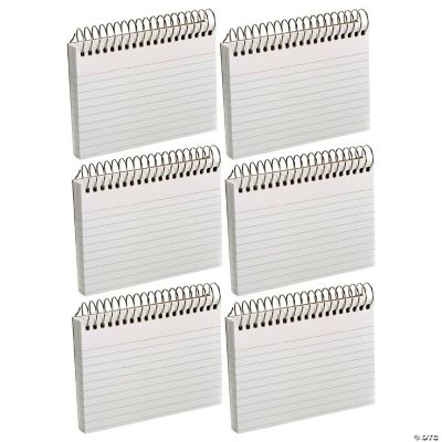Oxford Spiral Index Cards, 3" x 5", White, Ruled, 50 Per Pack, 6 Packs ...
