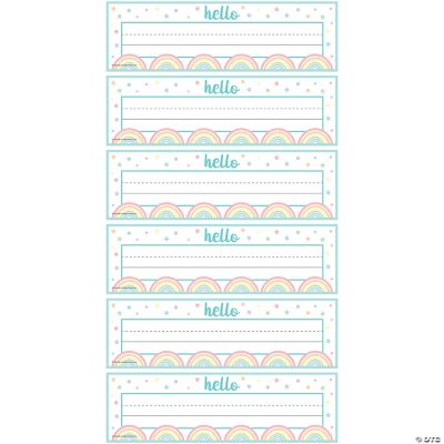 Teacher Created Resources Pastel Pop Flat Name Plates, 36 Per Pack, 6 ...