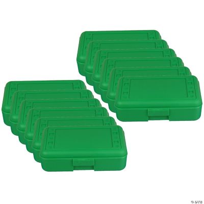 Romanoff Pencil Box, Green, Pack of 12 | Oriental Trading