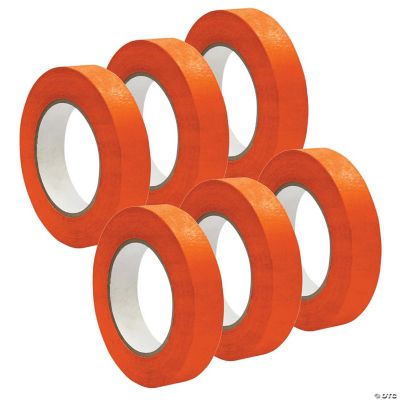DSS Distributing Premium Grade Masking Tape, 1" x 55 yards, Orange, 6 ...