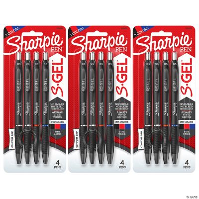Sharpie S-Gel Gel Pens, Fine Point (0.5mm), Assorted Colors, 4 Per Pack ...