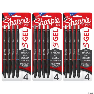 Sharpie S-Gel Gel Pens, Medium Point (0.7mm), Assorted Colors, 4 Per ...