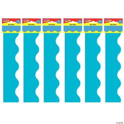 TREND Sky Blue Bulletin Board Borders Terrific Trimmers, 39 Feet Per ...