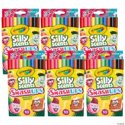 Crayola Silly Scents Smash Ups Slim Washable Scented Markers, 10 Per ...