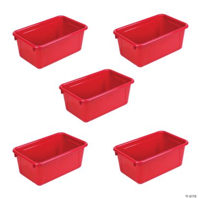 Storex Small Cubby Bin, Red, Pack of 5 | Oriental Trading