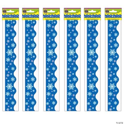 Teacher Created Resources Snowflakes Border Trim, 35 Feet Per Pack, 6 ...