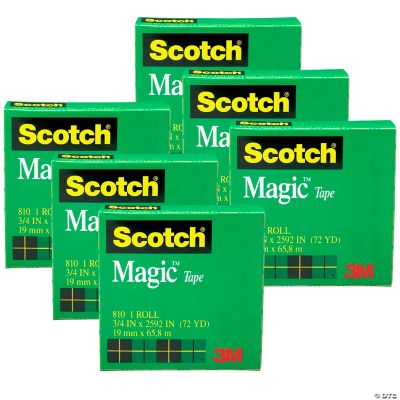 Scotch Magic Tape Refill Rolls, 3/4" x 1296" Per Roll, 6 Rolls