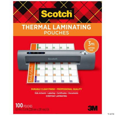 Scotch Thermal Laminating Pouches, 3 mil Size, Pack of 100 | Oriental ...