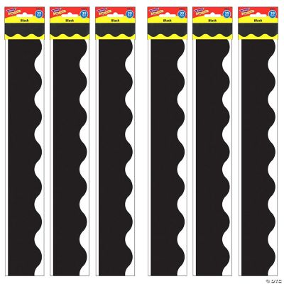 TREND Black Bulletin Board Borders Terrific Trimmers, 39 Feet Per Pack ...