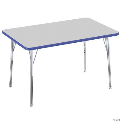 30" x 48" Rectangle T-Mold Activity Table with Adjustable Standard ...