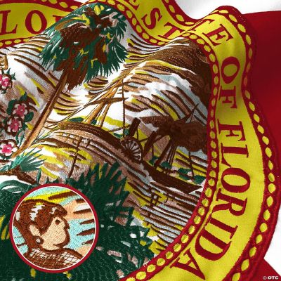 G128 2x3ft 1PK Florida Embroidered 220GSM Spun Polyester Flag ...