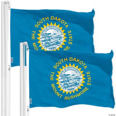 G128 3x5ft 2PK South Dakota 150D Polyester Flag | Oriental Trading