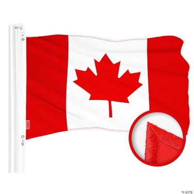 G128 2.5x4ft 1PK Canada Embroidered 210D Polyester Flag | Oriental Trading