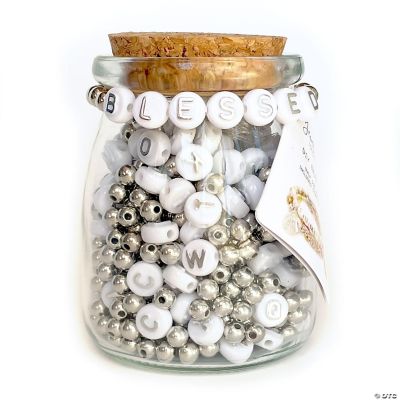 BLESSED Metallic Jar DIY Bead Kit | Oriental Trading