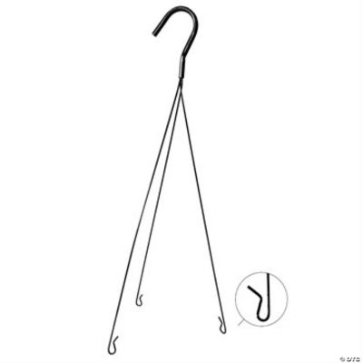 Gardener Select Wire Hanger, 3-Strand, Black, 20 Inches