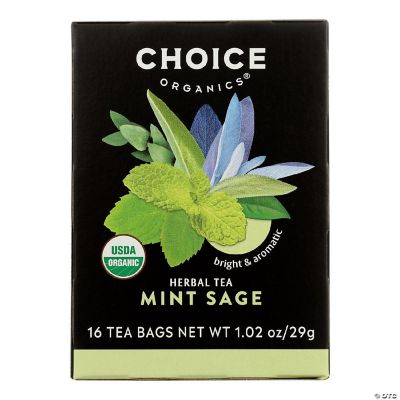 Choice Organic Teas - Tea Mint Sage - Case of 6-16 BAG