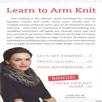 Leisure Arts Learn to Arm Knit Bk