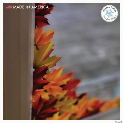 WINDOW FLAKES WINDOW CLINGS SET OF 2 LEAF CORNER DECALS | Oriental Trading