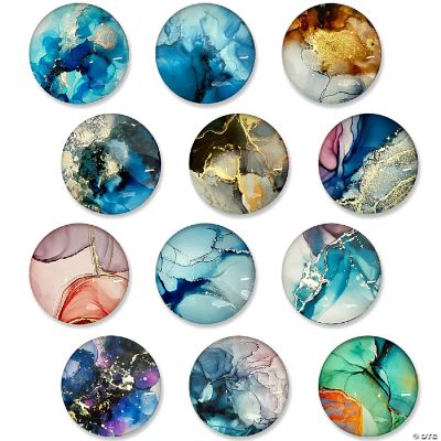 Wrapables Marble Rock Crystal Glass Magnets, Refrigerator Magnets (Set ...