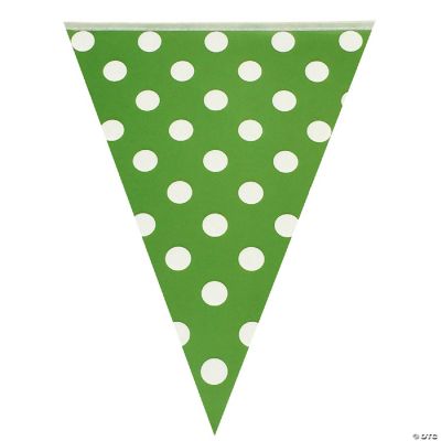 Wrapables Green Polka Dots Triangle Pennant Banner Party Decorations ...