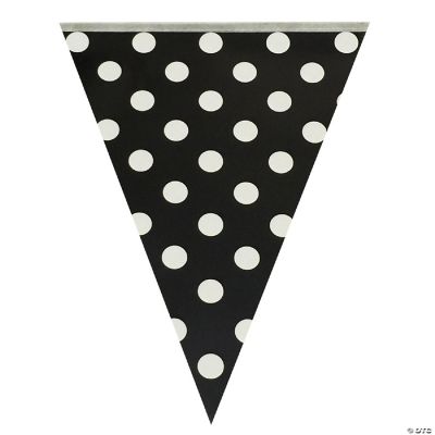 Wrapables Black Polka Dots Triangle Pennant Banner Party Decorations ...