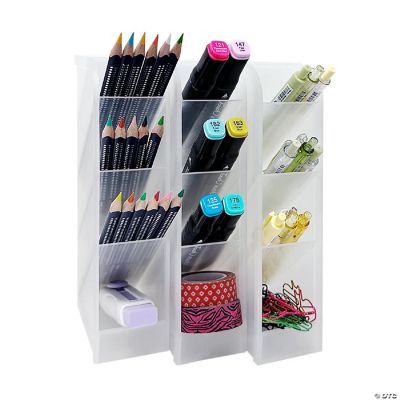Wrapables Small Pen Organizer with 4 Compartments Desk Storage ...